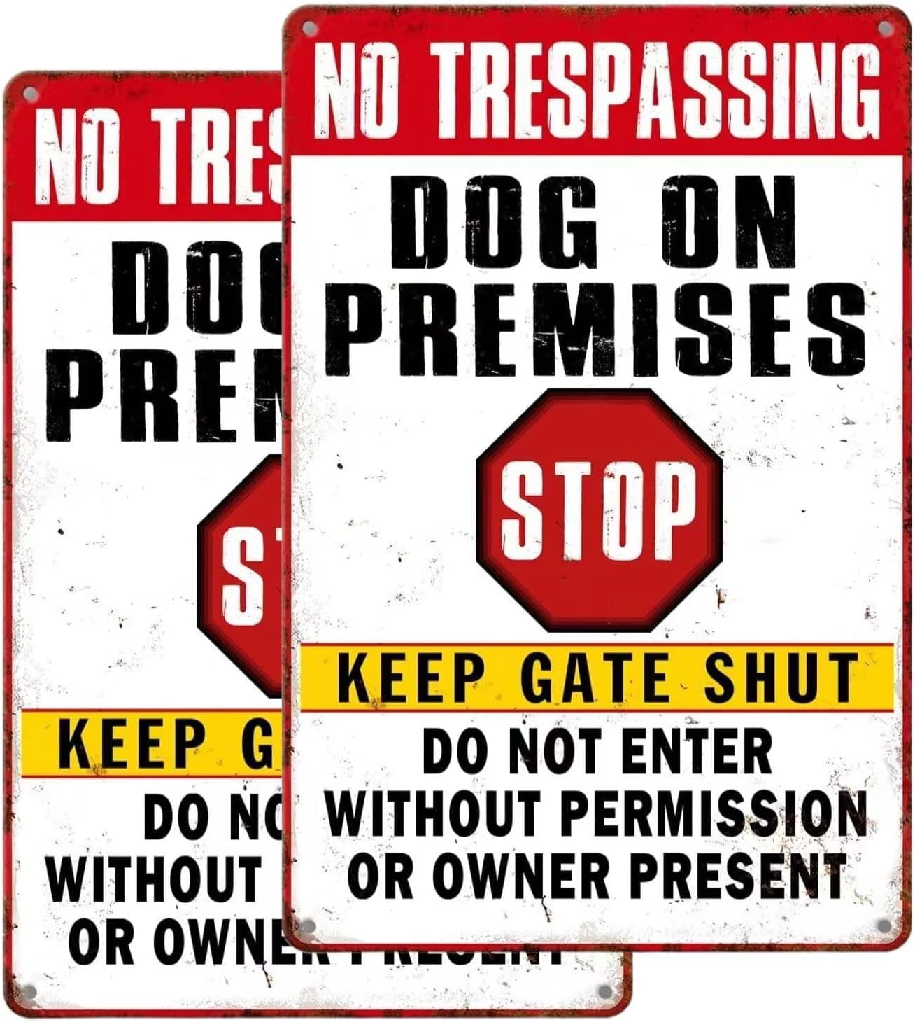 Beware Of Dog Signs For Fence No Trespassing Dog On Premises Sign For ...