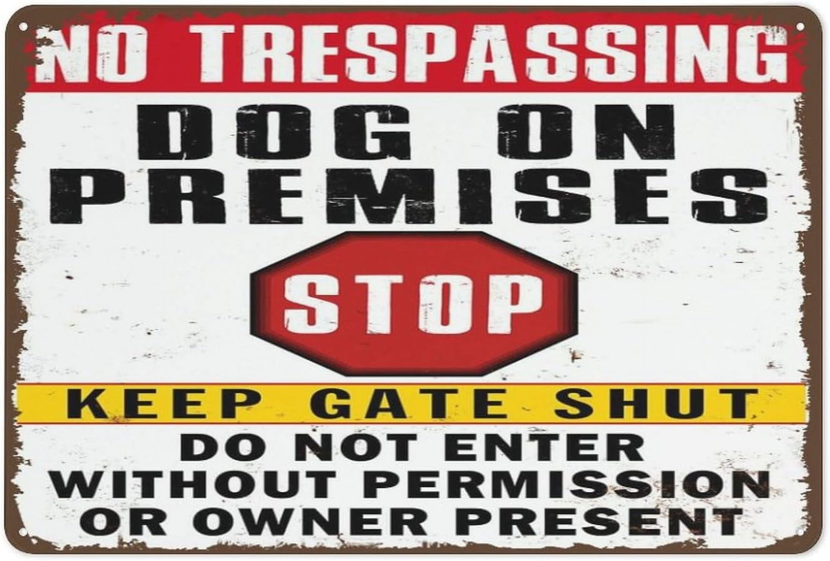 Beware Of Dog Signs For Fence No Trespassing Dog On Premises Sign For ...