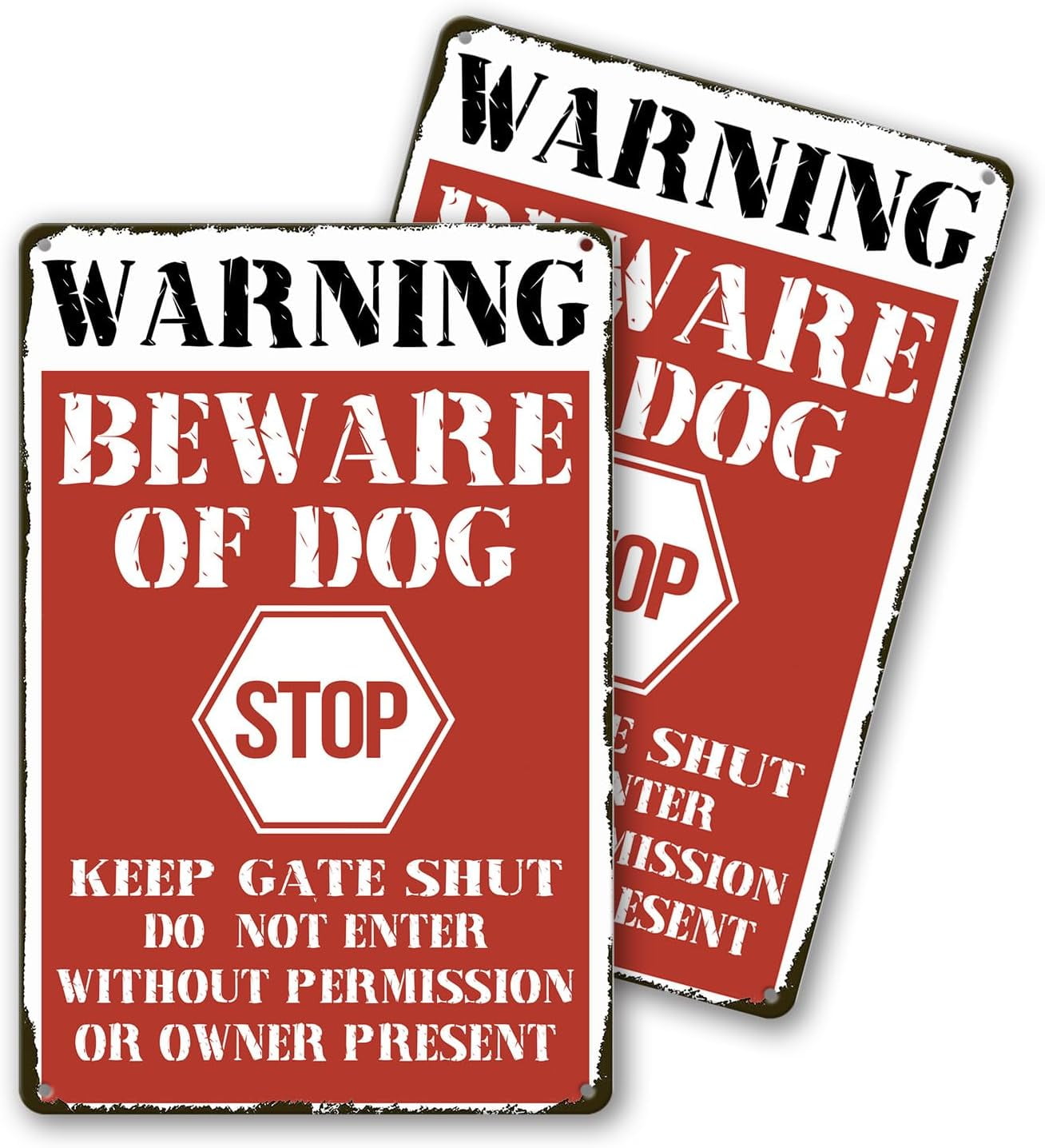 Beware Of Dog Signs For Fence Warning Tin Signs Beware Of Dog Yard Sign ...