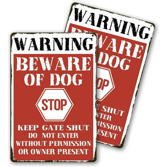 Highcool Funny Beware Of Sign Do Not Enter Metal Signs No Trespassing ...