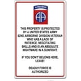 Beware of Dog Tin Signs Property Protected by 82nd Airborne Veteran U.s ...