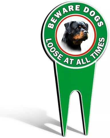 Beware Dogs Loose At All Times Sign Art Minimalist Style,for Patio Lawn ...