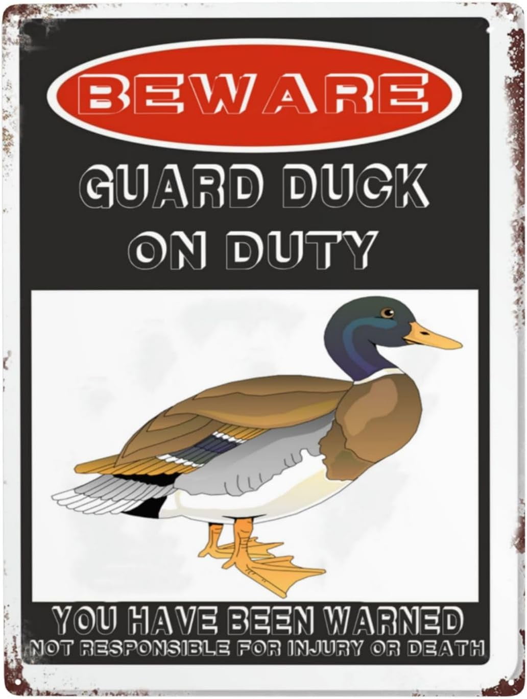 Beware Guard Beaver On Duty Metal Sign Warning Sign Safety Signs For ...
