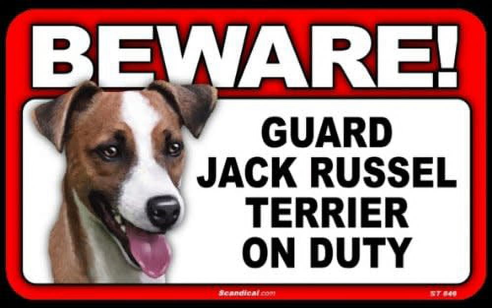 Beware Guard Dog On Duty Sign - Jack Russell Terrier - Walmart.com