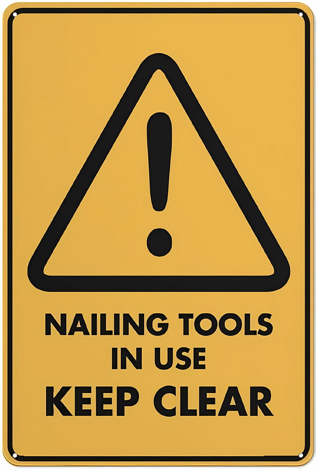 Beware Nailing Tools Keep Clear Warning Tin Sign 12 x 8 Inches - Indoor ...