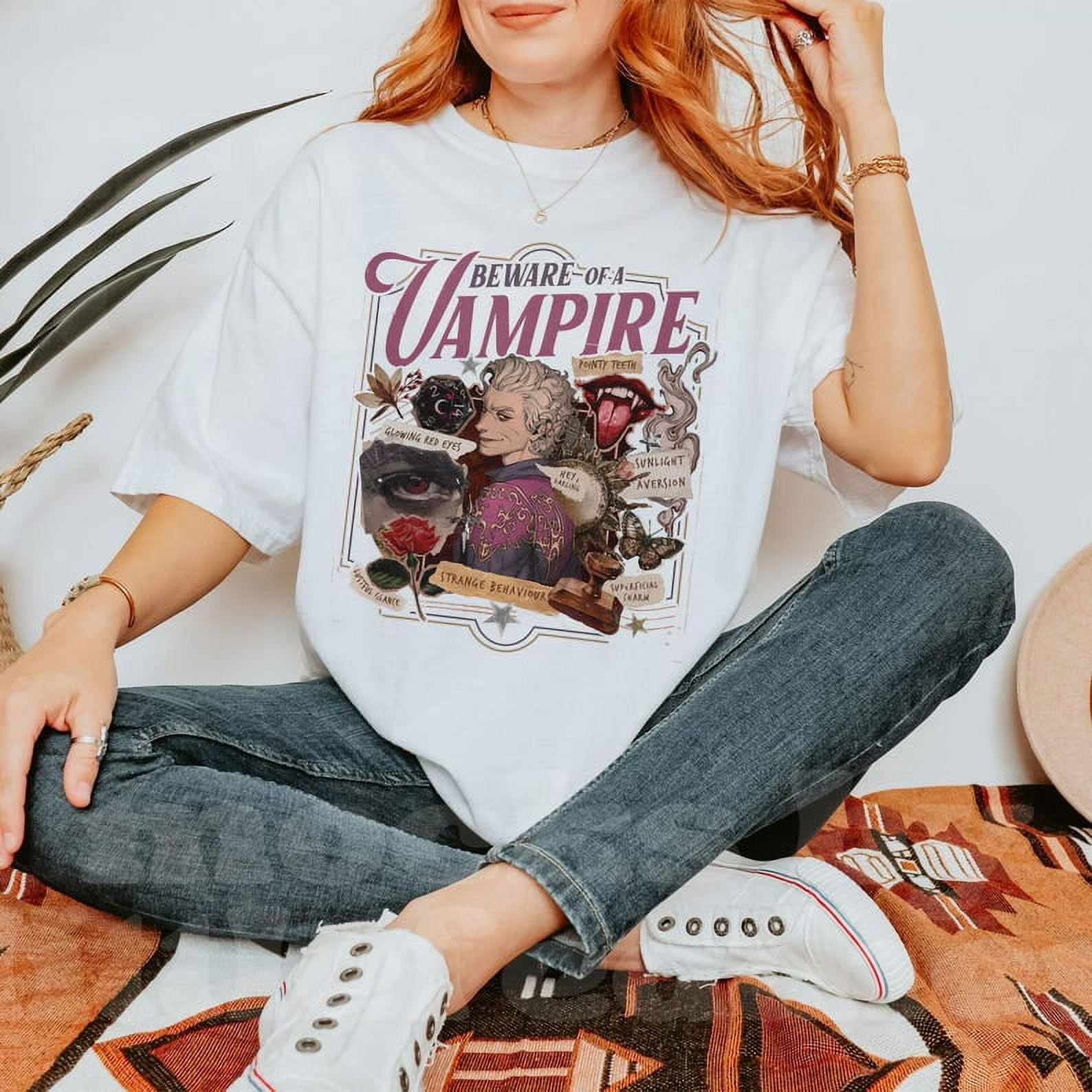 Beware Of A Vampire T Shirt, Funny Astarion Game Fan Shirt, Astarion ...