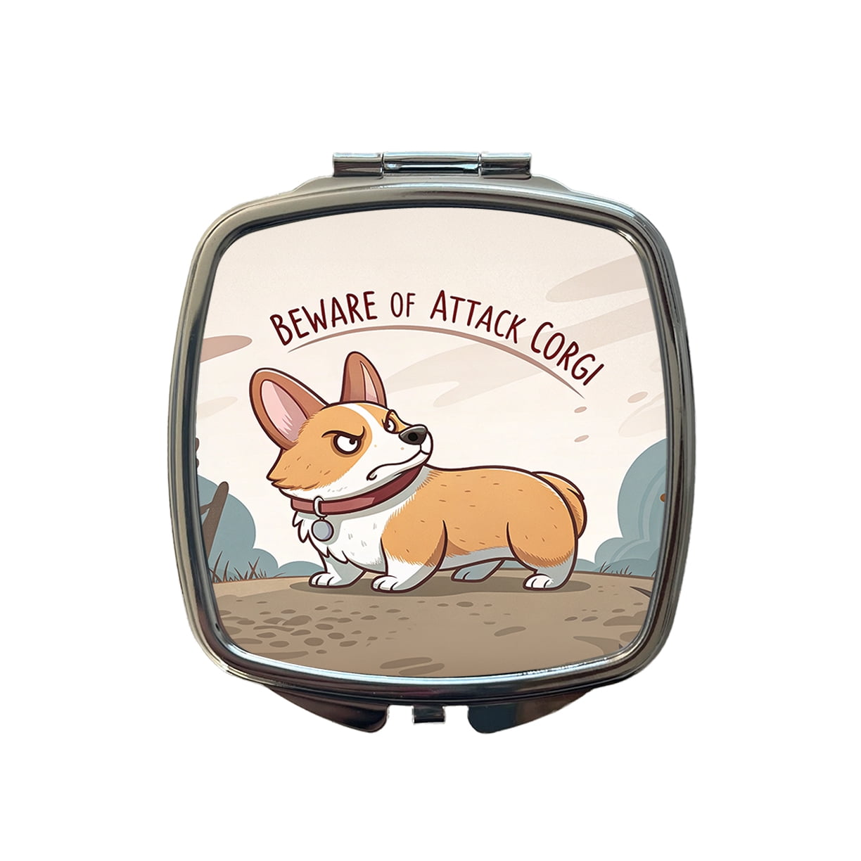 Beware Of Attack Corgi Dog Funny Travel Makeup Handbag Purse Small ...