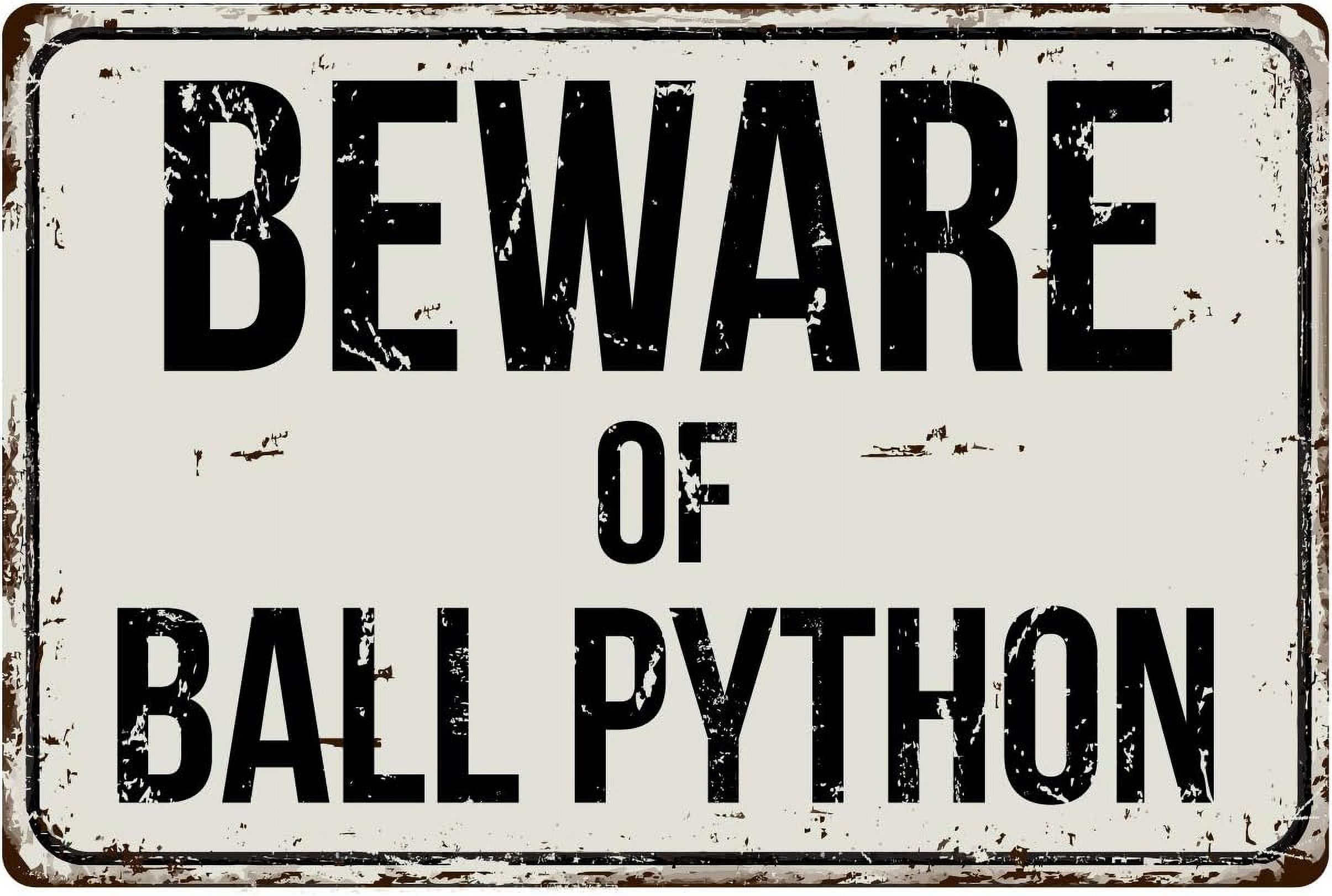 Beware Of Ball Python Signs-Metal Tin Exquisite Wall Art Decor ...