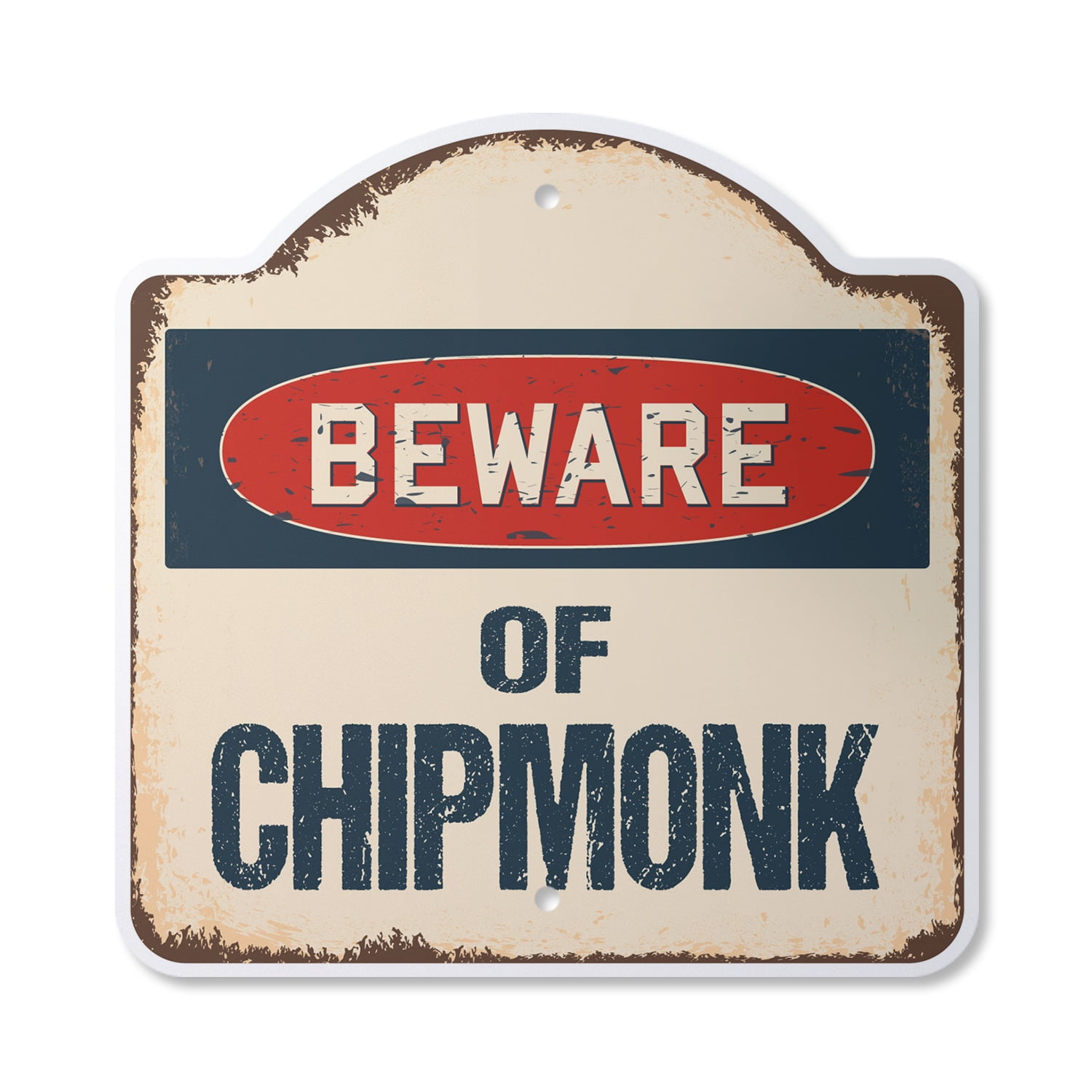 Beware Of Chipmunk 14" X 14" Sign | Indoor/Outdoor Plastic ...
