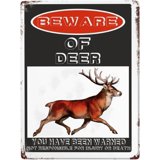 Beware Of Deer Sign,12"X 17.2" Rust Free Beware Of Deer Warning Signs ...