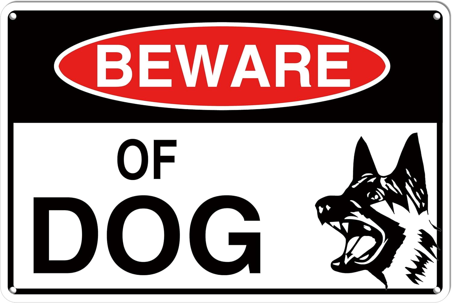Beware Of Dog Metal Tin Sign Warning Caution Notice Yard Sign Office ...