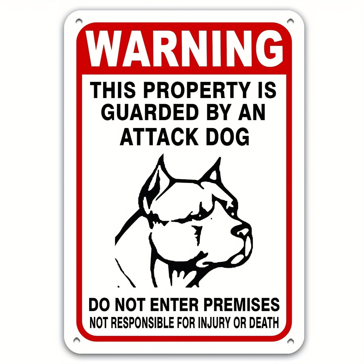 Beware Of Dog Sign Attack Dog On Duty Warning Pet Dogs Signs Security ...