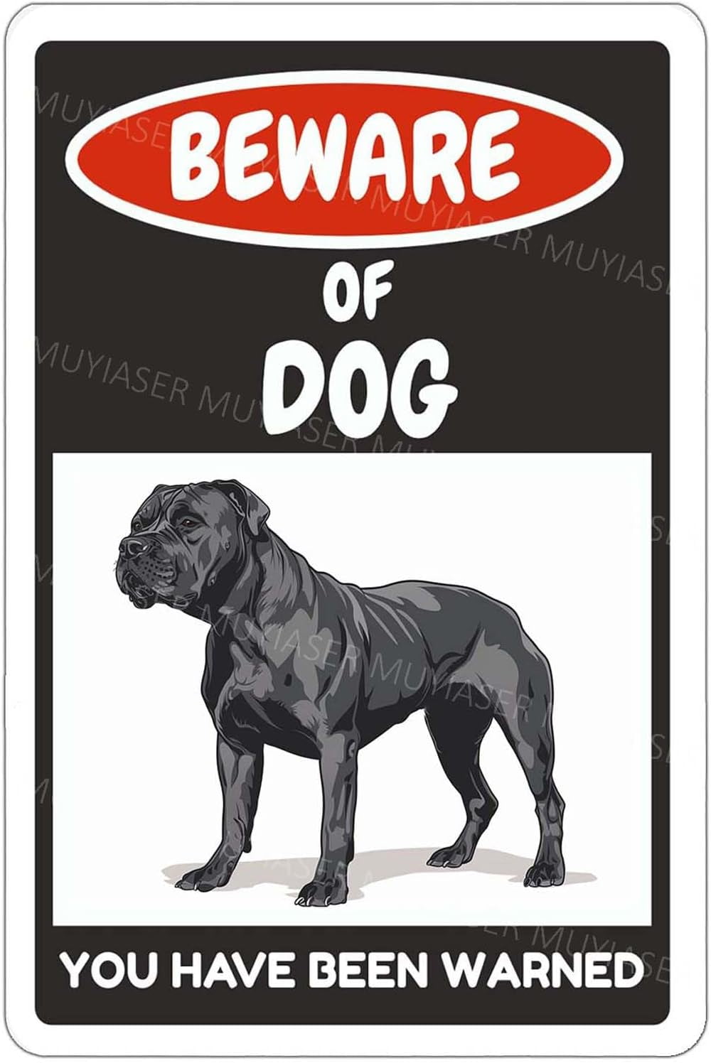 Beware Of Dog Sign Cane Corso You Have Been Warned Aluminum Metal Tin ...