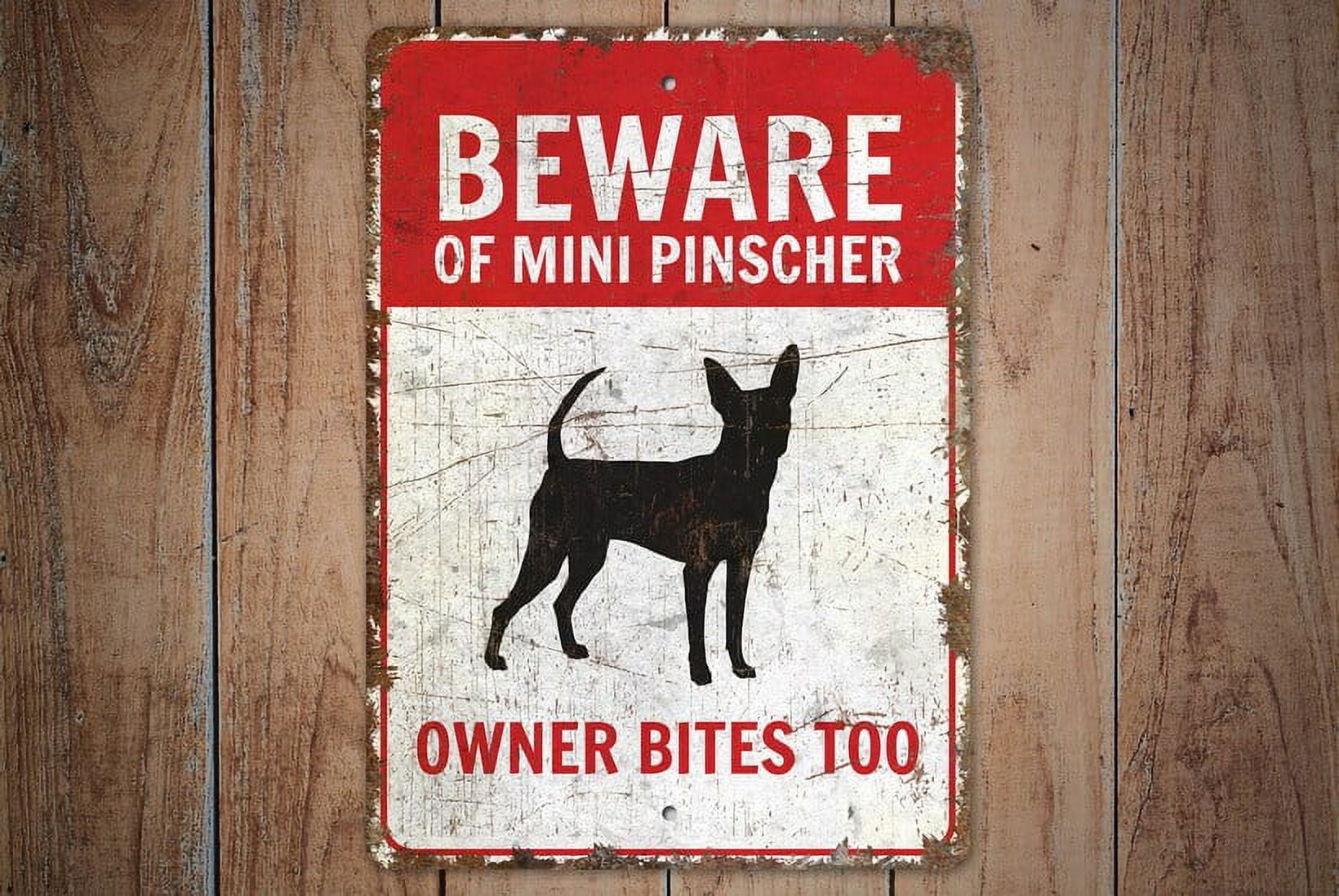 Beware Of Dog Sign Dog Guard Sign Owner Bites Too Sign Dog Lover Gift ...