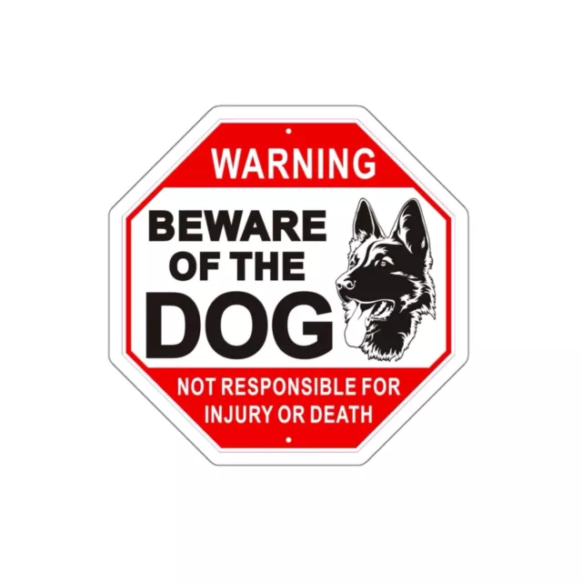 Beware Of Dog Warning Label Logo Design Guard K9 Attack Canine Stickers ...