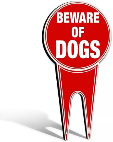 Beware Of Dogs Sign Art Minimalist Style,for Patio Lawn & Garden ...