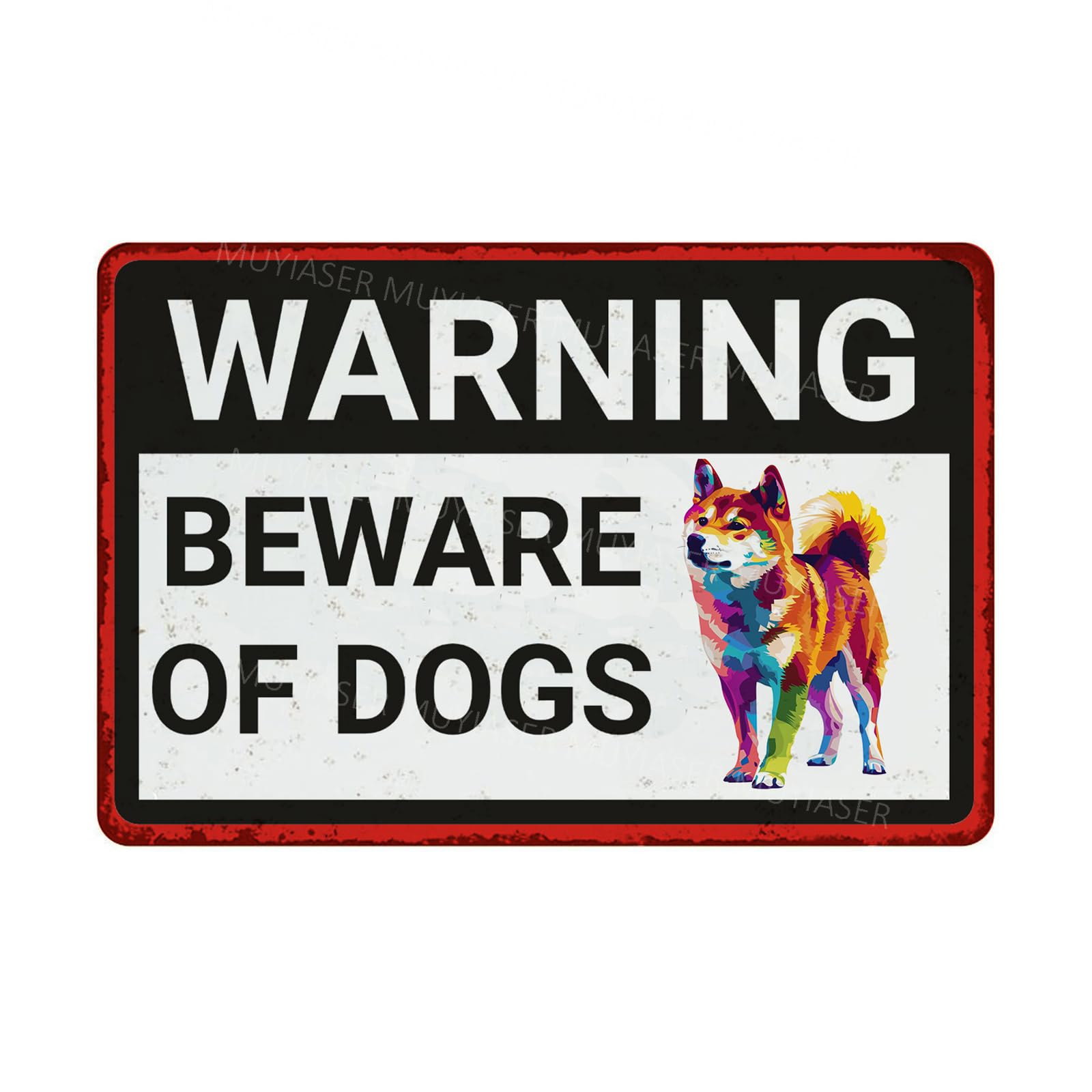 Beware Of Dogs Sign Shiba Inu Beware Of Dog Metal Signs Door Sign ...