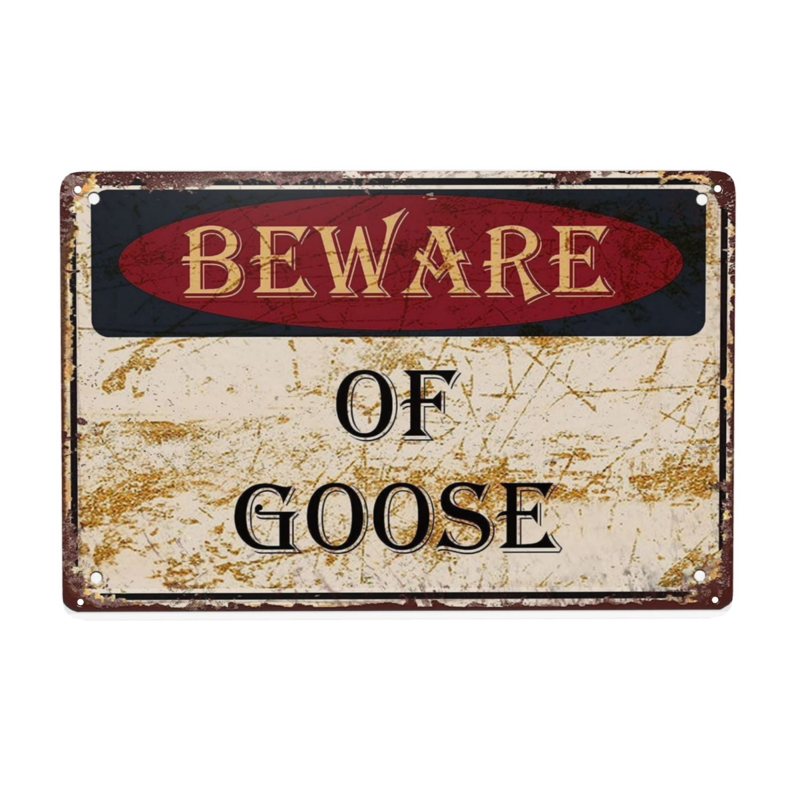 Beware Of Goose Vintage Metal Aluminum Tin Sign Door Signs Exterior ...