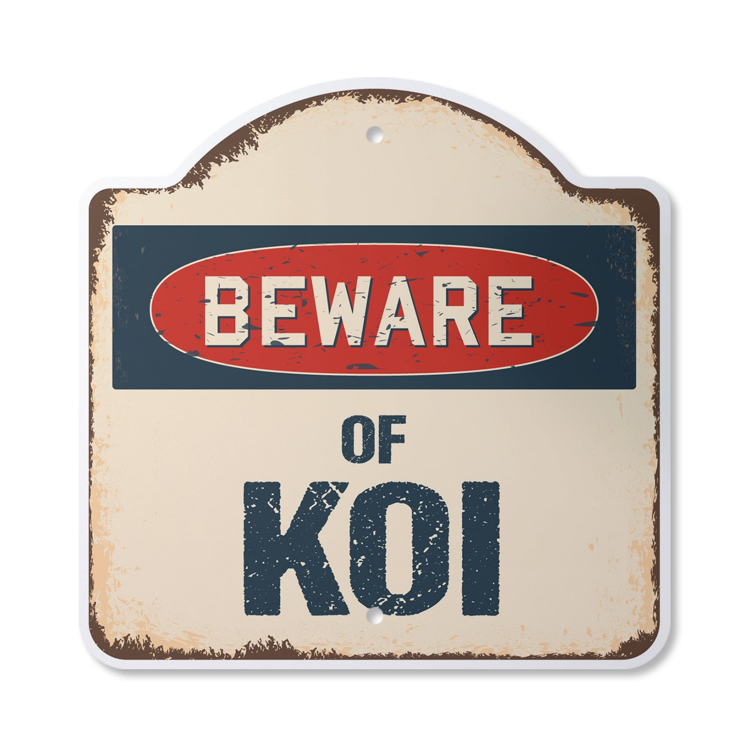 Beware Of Koi 14" X 14" Sign | Indoor/Outdoor Plastic | SignMission ...