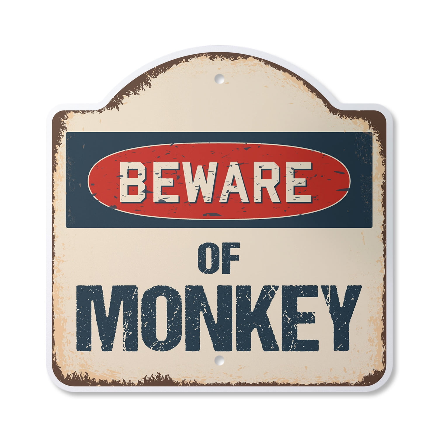 Beware Of Monkey 12" X 12" Sign | Indoor/Outdoor Plastic | SignMission ...