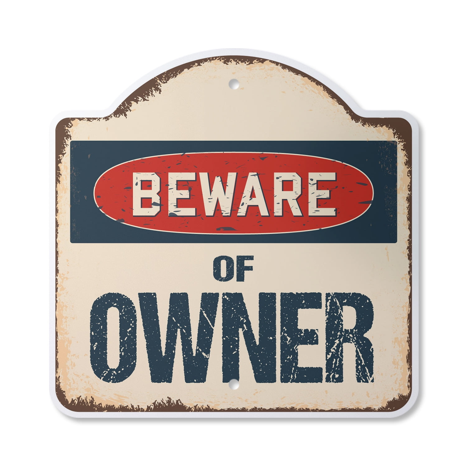 Beware Of Owner 12" X 12" Sign | Indoor/Outdoor Plastic | SignMission ...