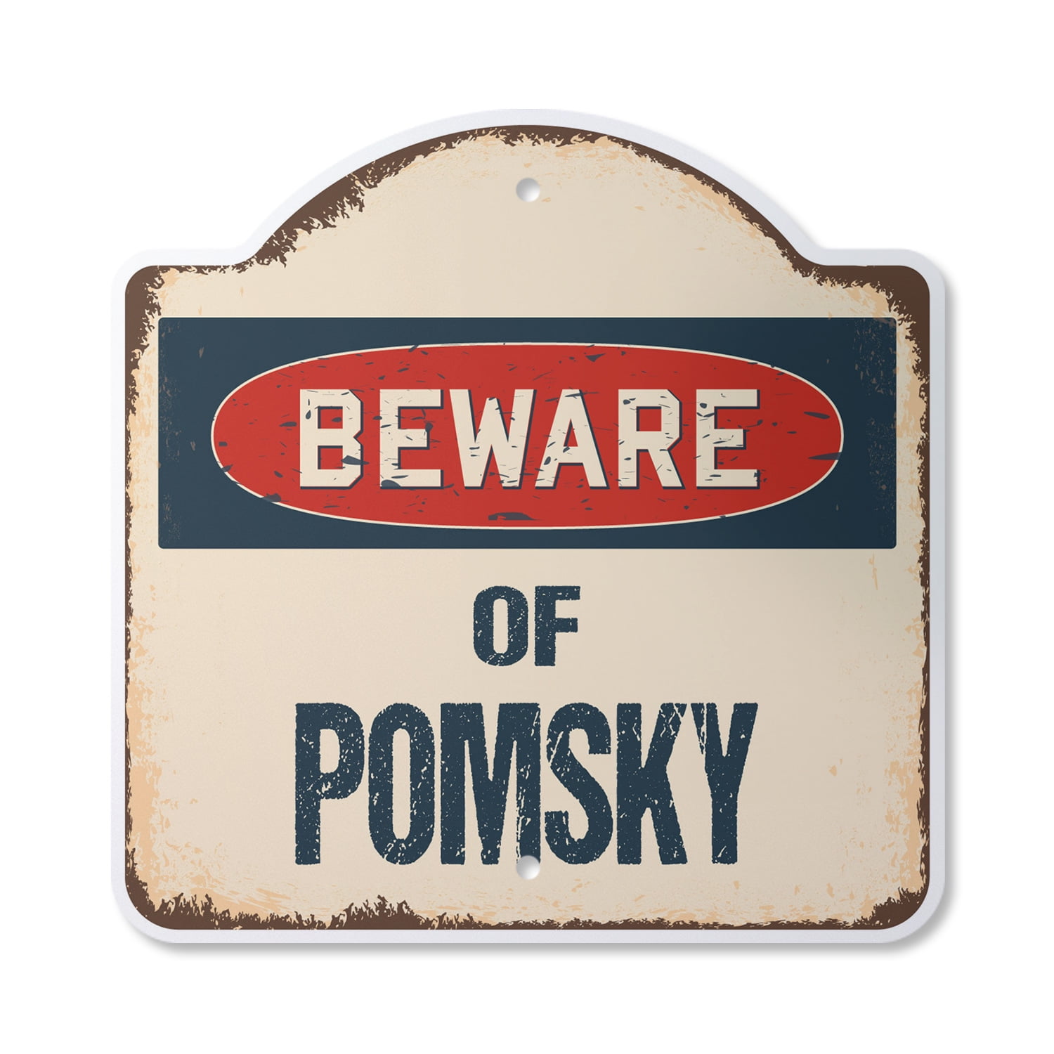 Beware Of Pomsky 14" X 14" Sign | Indoor/Outdoor Plastic | SignMission ...