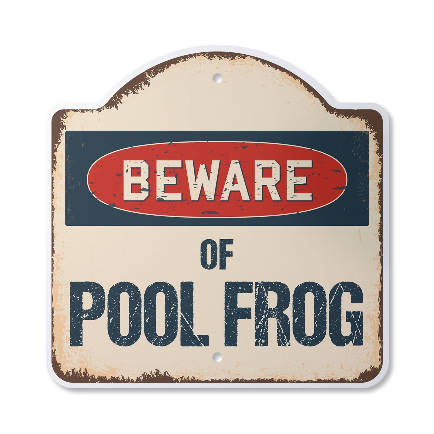 Beware Of Pool Frog 14" X 14" Sign | Indoor/Outdoor Plastic ...
