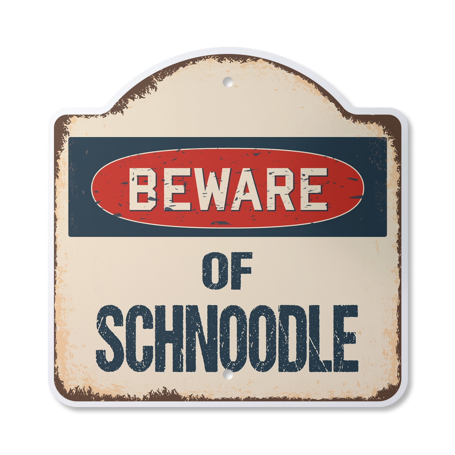 Beware Of Schnoodle 10” x 10” Sign | Indoor/Outdoor Plastic ...