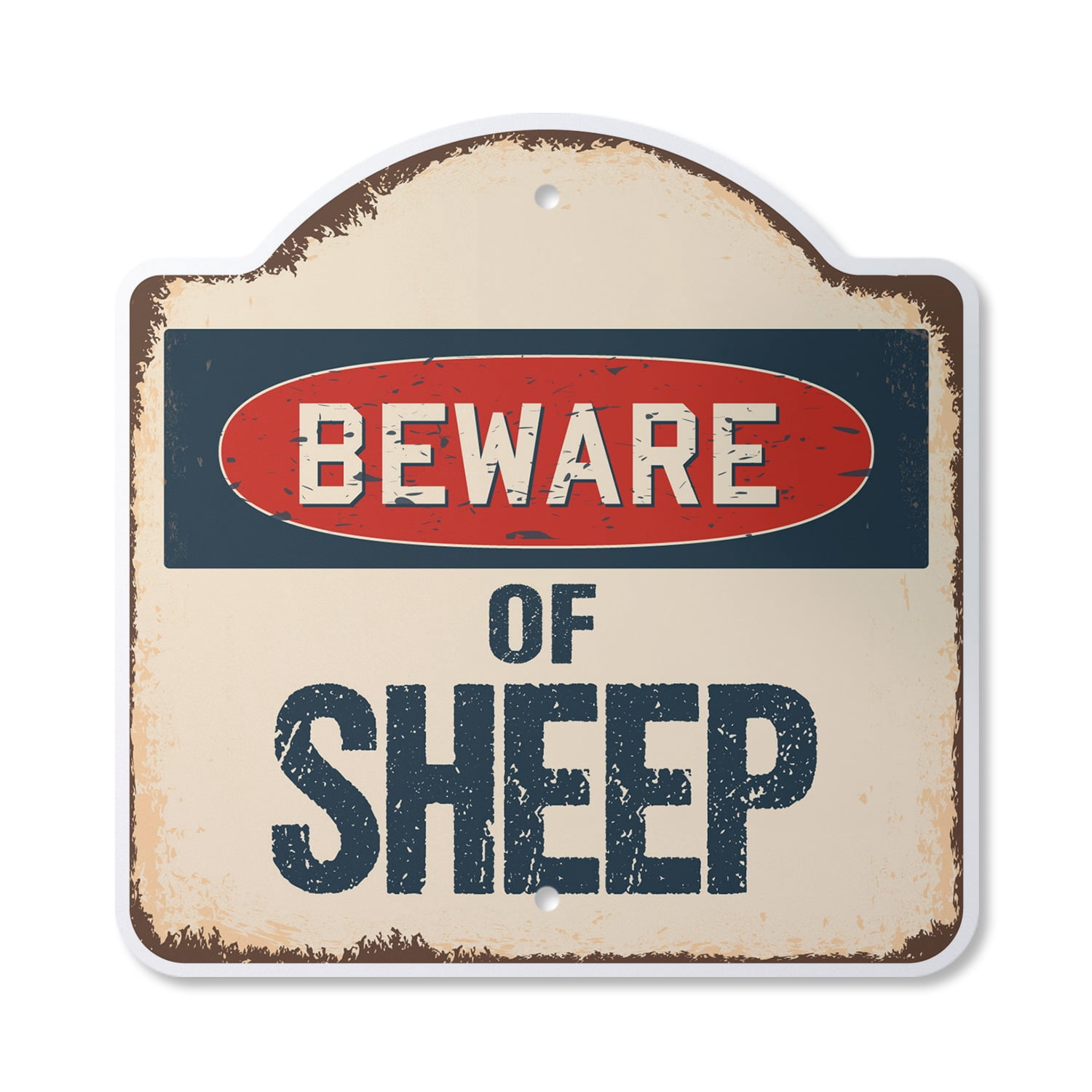 Beware Of Sheep 12" X 12" Sign | Indoor/Outdoor Plastic | SignMission ...