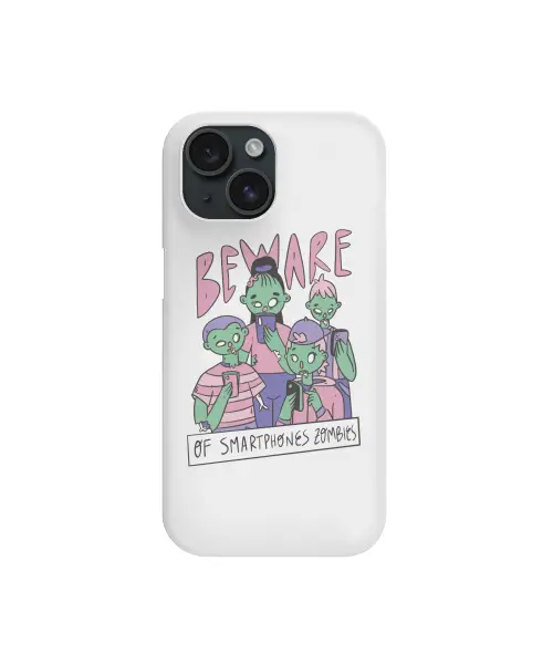 Beware Of Smartphones Zombies Funny Phone Case for iPhone 16 15 14 13 ...