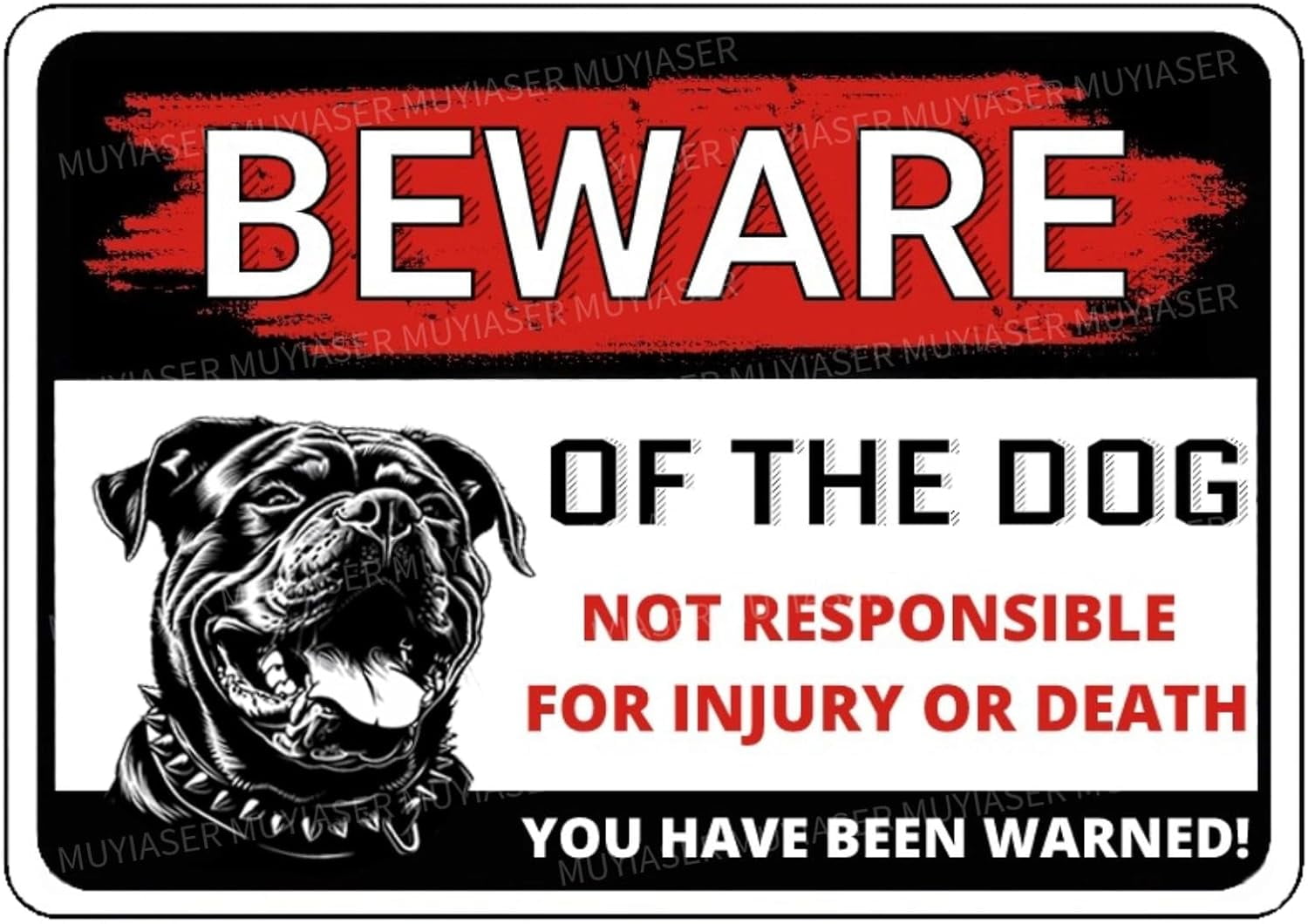 Beware Of The Dog Rottweiler You Have Been Warned Metal Tin Signs ...