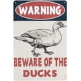 Beware Of The Ducks Metal Tin Sign Warning Sign Safety Signs For Home ...