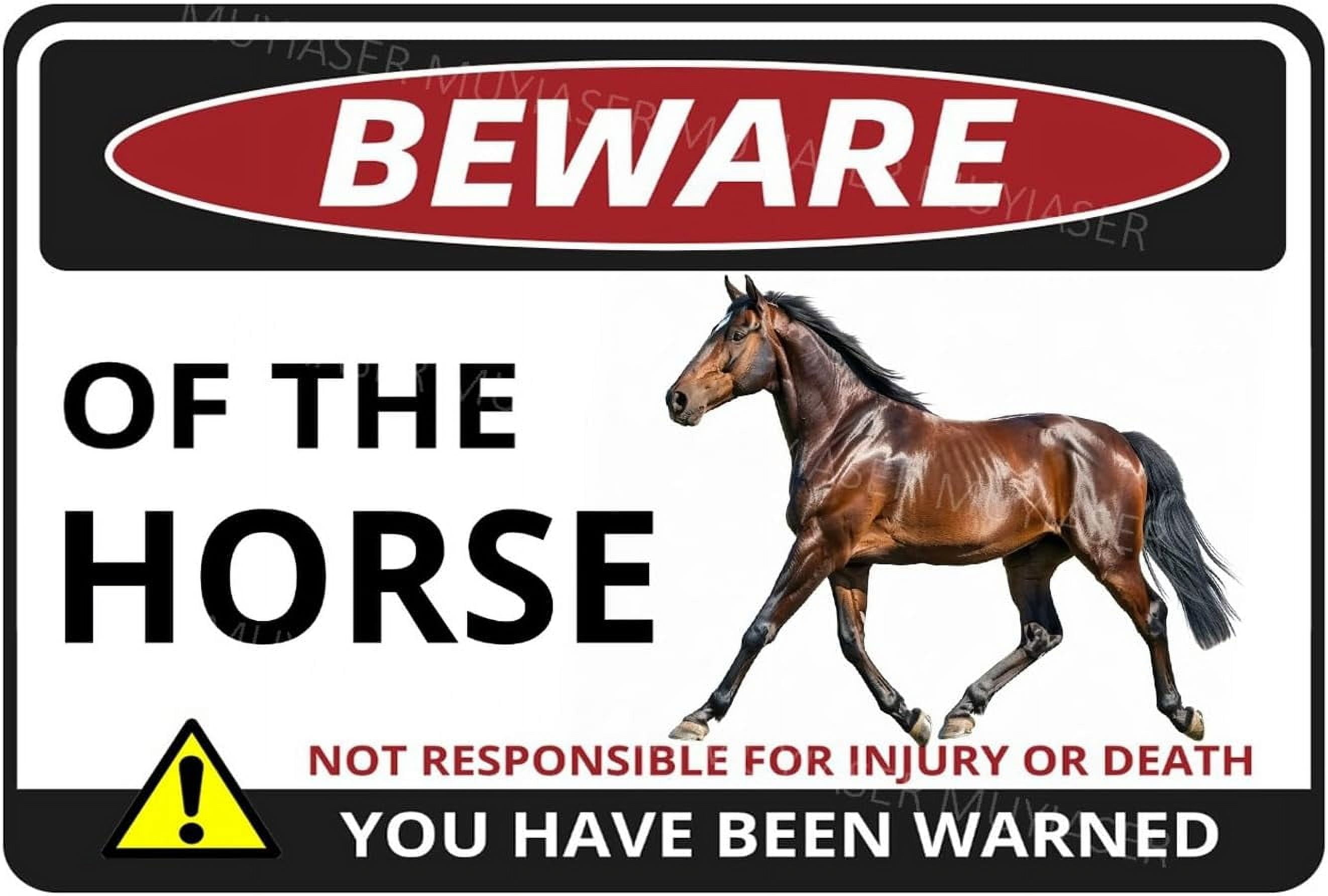 Beware Of The Horse Sign You Have Been Warned Metal Tin Signs Door Sign ...