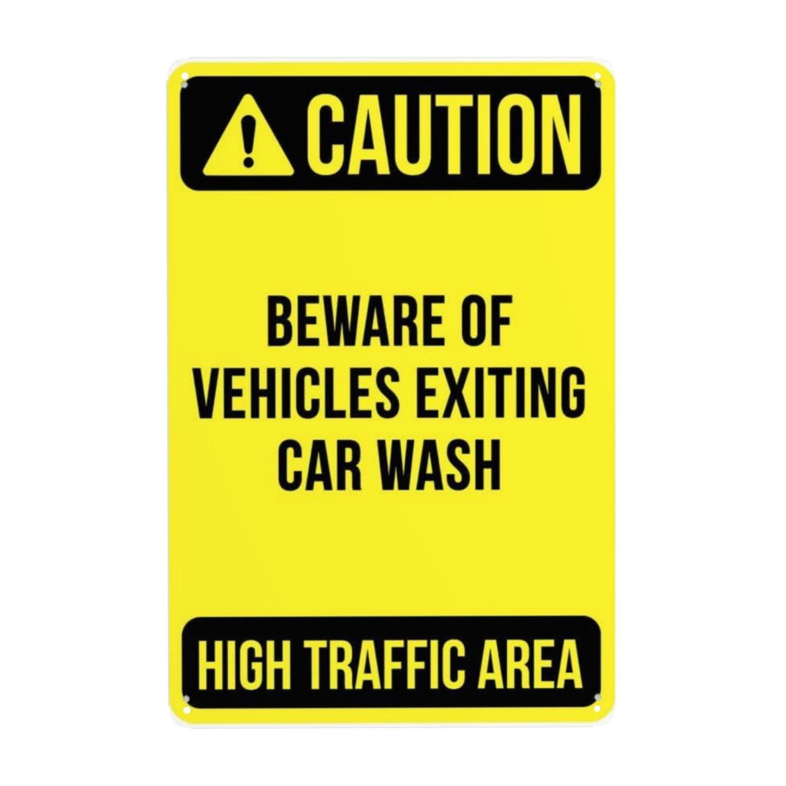 Beware Of Vehicles Exiting Carwash Sign Outdoor Signs Aluminum Metal ...