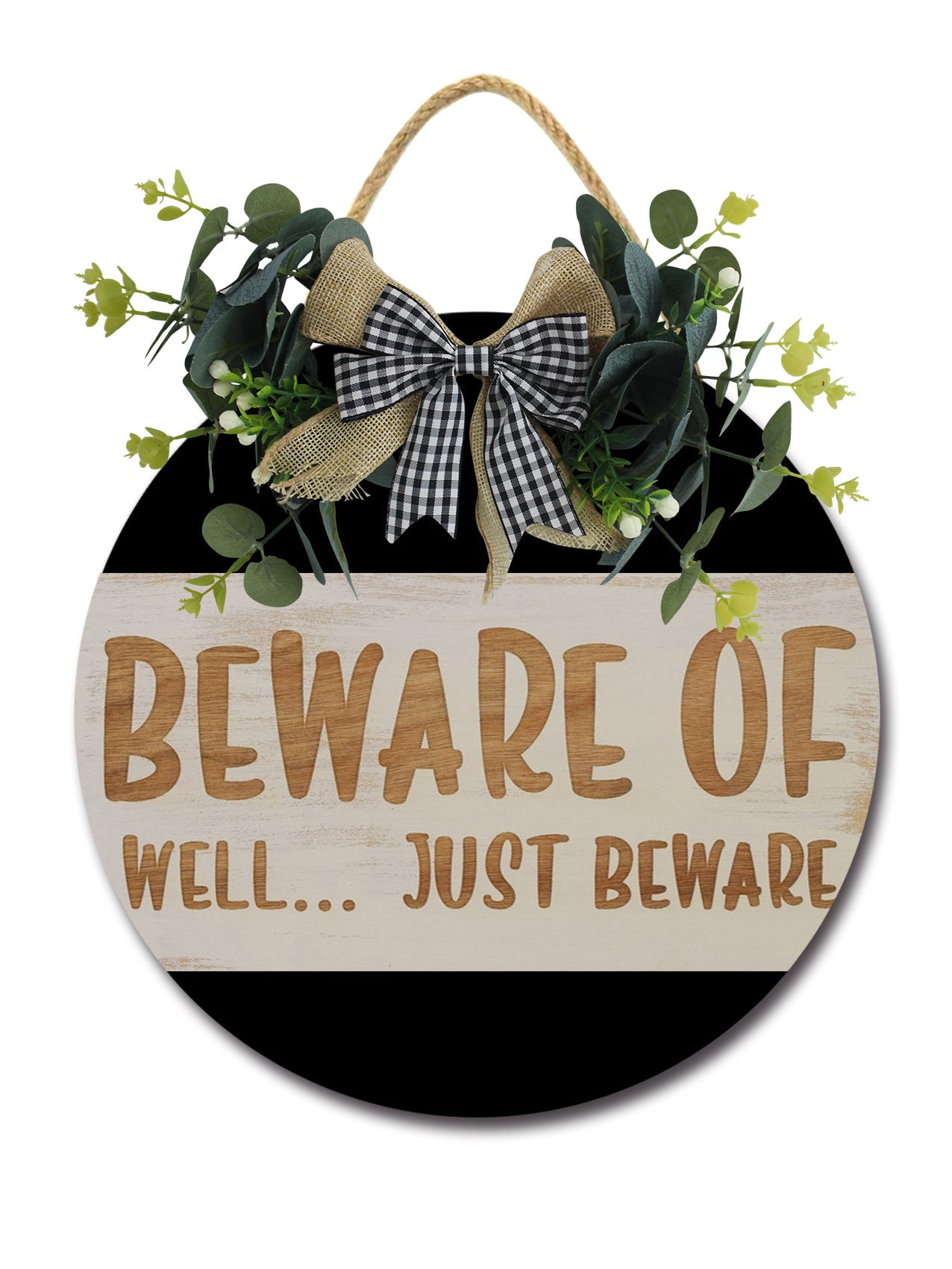 Beware Of Well... Just Beware Sign Farmhouse Wood Sign Front Porch ...