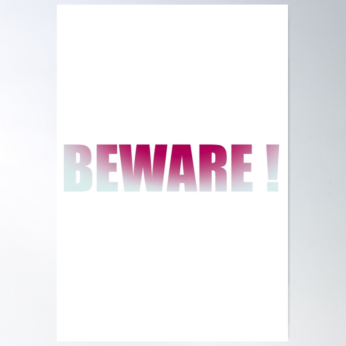 Beware ! Poster Wall Art, Modern Wall Decor For Living Room Bedroom ...