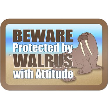 Beware Protected by Duck with Attitude Sign - Walmart.com