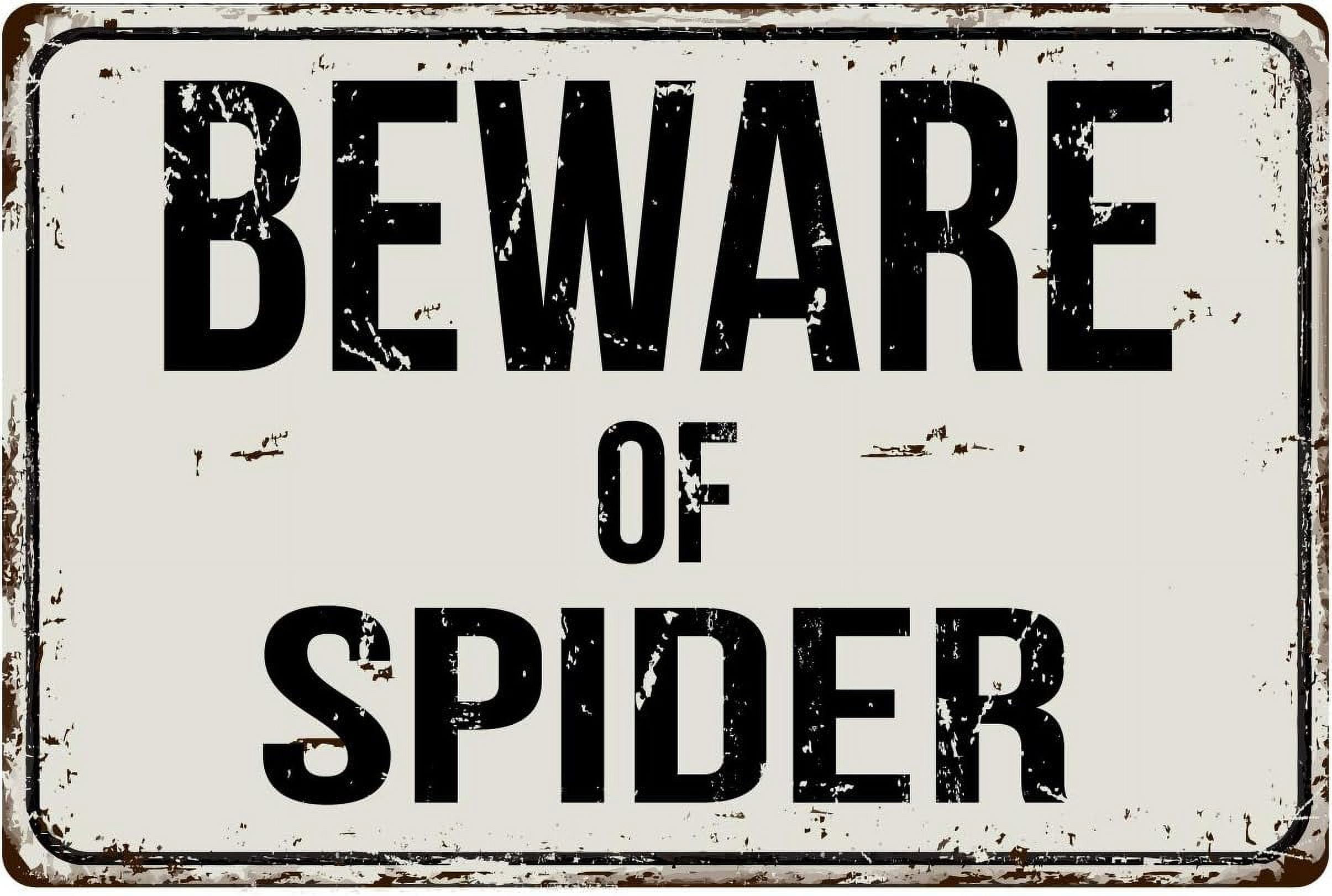 Beware of Spider Metal Tin Signs-Metal Tin Exquisite Wall Art Decor ...