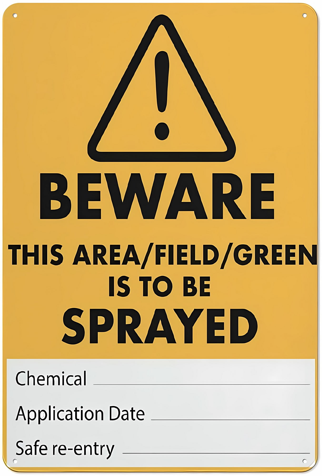 Beware This Area Is To Be Sprayed 8"x12" Safe Sign, Outdoor Sign, Home ...