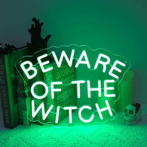 Beware Of The Witch Neon Sign, Gothic Neon Signs for Wall Decor ...