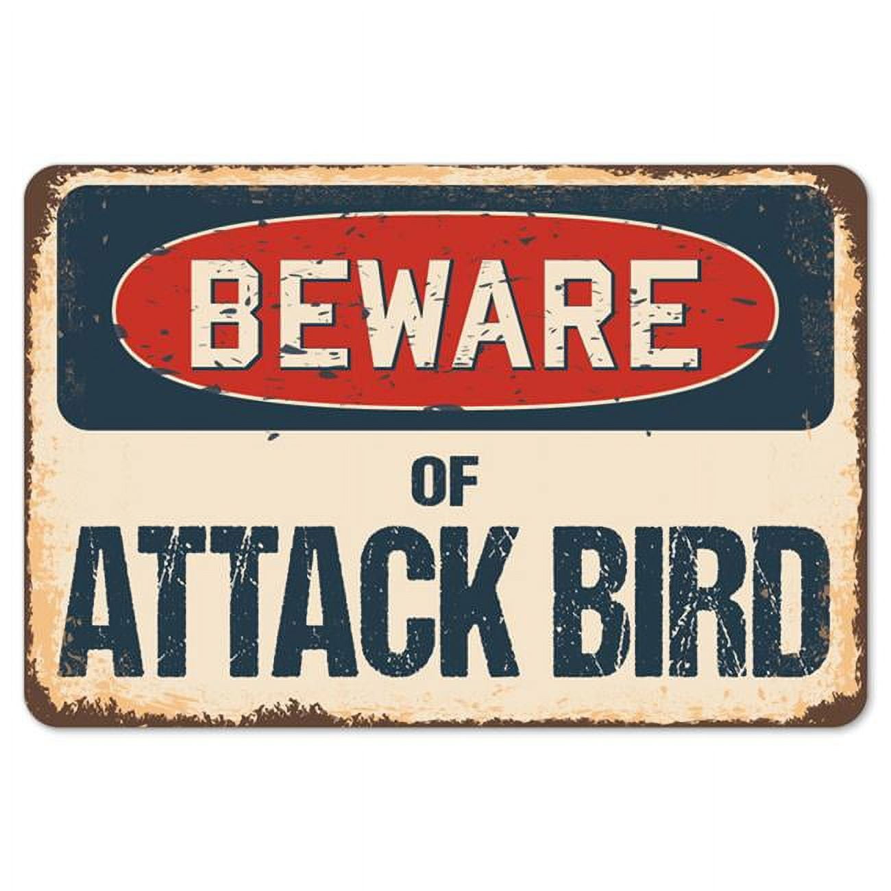 Beware of Attack Bird Rustic Sign - Walmart.com