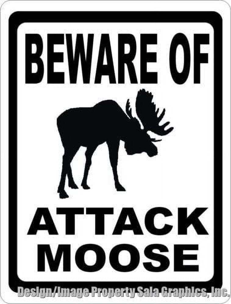 Beware of Attack Moose Sign - Walmart.com