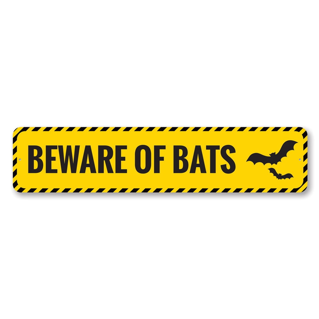 Beware of Bats, Halloween Decorative Sign, Warning Sign, Beware Sign ...