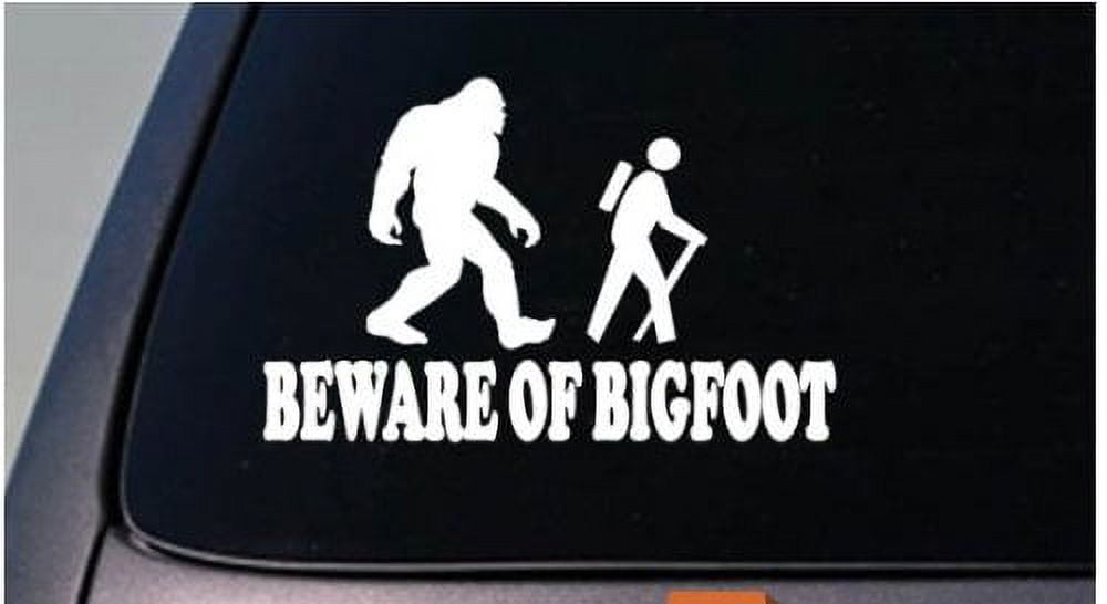 Beware of Bigfoot Decal Yeti Sasquatch camper Sticker hiking camping ...