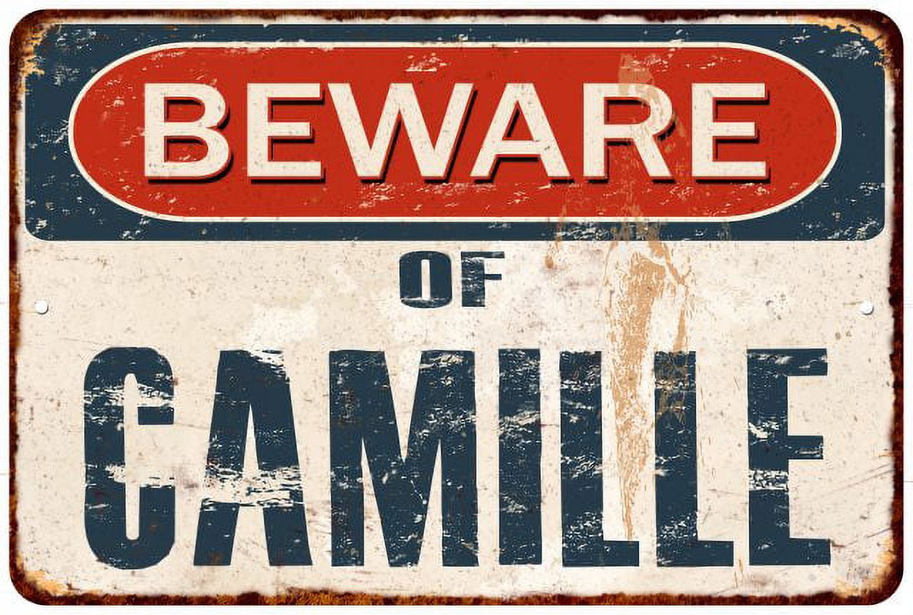 Beware of CAMILLE Metal Sign Rusty Wall Decor 8x12 108120041961 ...