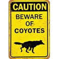 Beware of Coyotes Funny Aluminium Sign Bar Pub Garage Diner Cafe Home ...