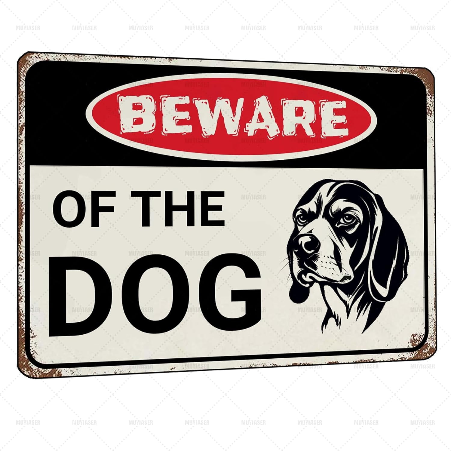 Beware of Dog Sign Beagle Metal Sign Warning Beware of The Dog Signs ...
