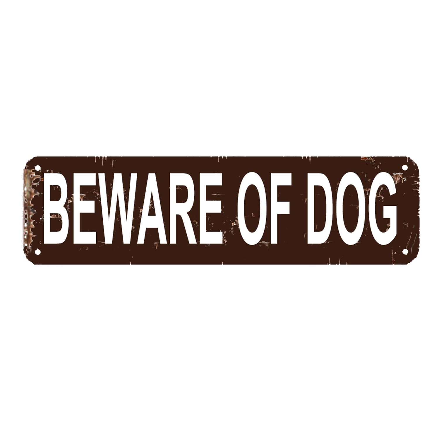 Beware of Dog Sign Rustic Man Cave Wall Decor Metal Sign Size: 4 x 16 ...