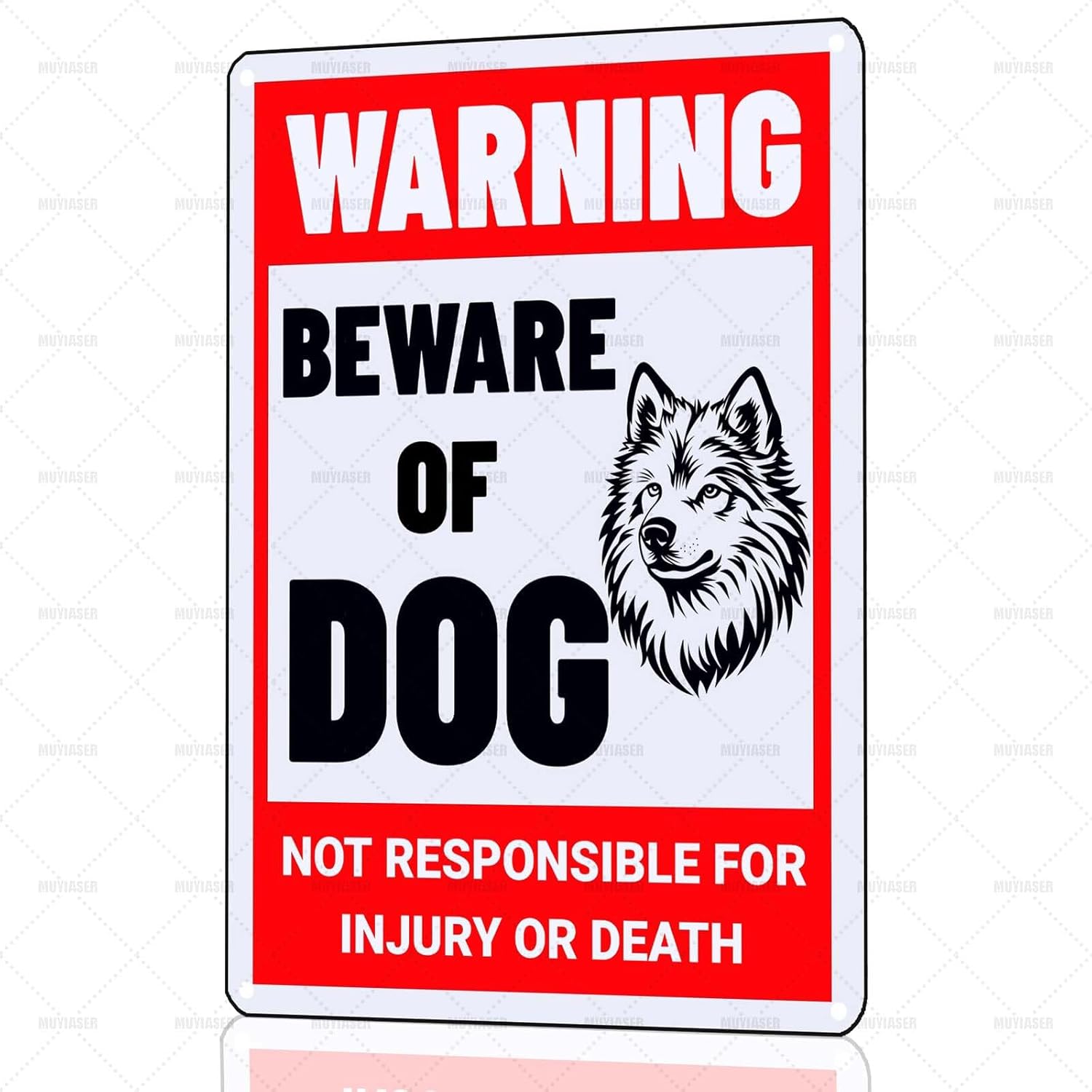 Beware of Dog Sign Samoyed Metal Sign Warning Beware of Dog Signs for ...