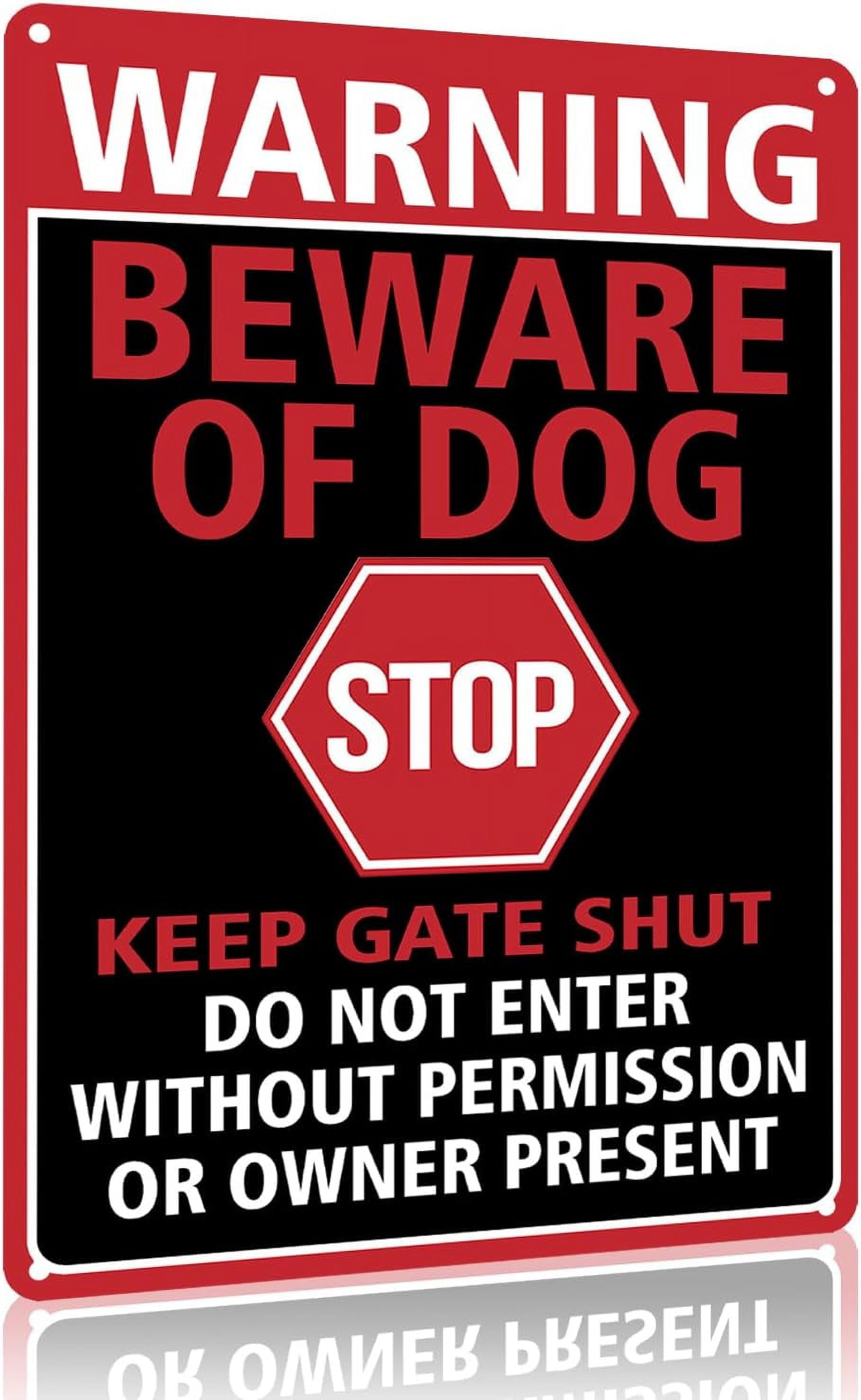 Beware of Dog Signs for Fence,Warning Tin Sign Beware of Dog,Do Not ...
